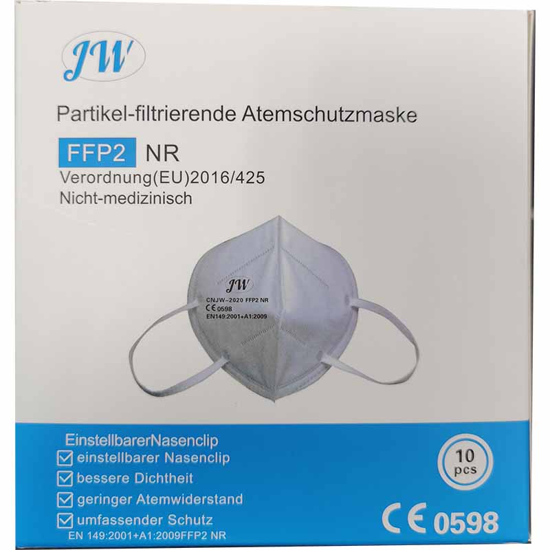 FFP2 JW Atemschutzmaske EN149:2001 + A1:2009 10 Stück – China Markt Chemnitz