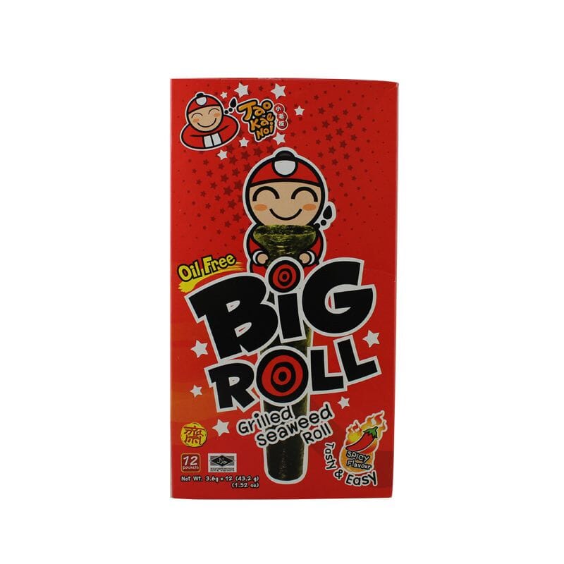 小老板 大紫菜卷 香辣味大卷 1支 /Knuspriger Große Rolle Scharf Geschmack 3g TaoKaeNo ...